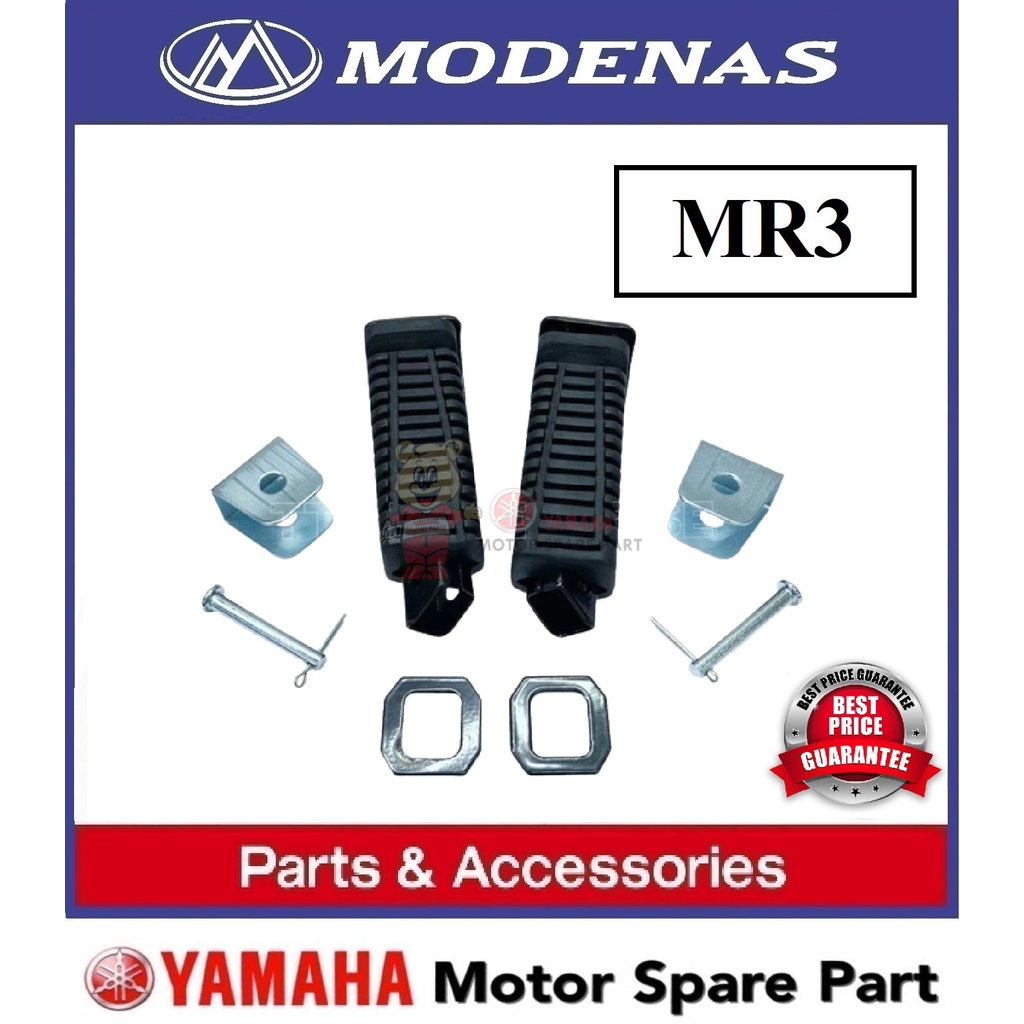 MODENAS MR3 REAR FOOTREST RUBBER SET // BELAKAN FOOT REST KAKI PIJAK ...