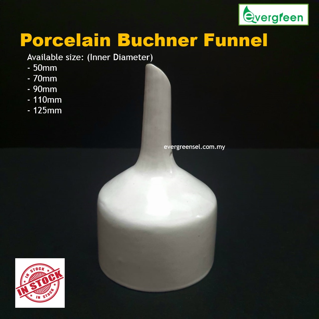 Porcelain Buchner Funnel ( Inner Diameter ) from 50mm to 125mm | Shopee ...