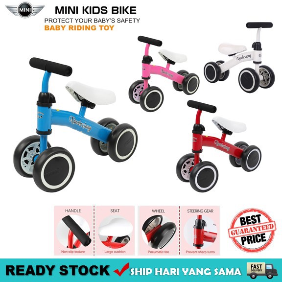 READY STOCK 4 Wheels Baby Sport Balance Walker Glider Bike No Pedal ...