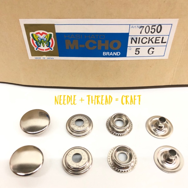 M-CHO Brand 5 sets/pack of 15mm Quality Metal Snap Fastener Jacket ...