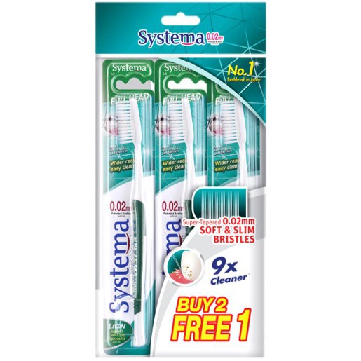Systema Soft Toothbrush Super Value Pack 3's(Comfort / Compact / Full ...
