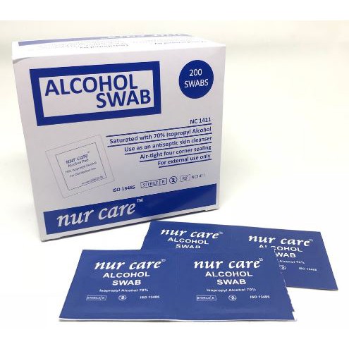 Alcohol Swab Nur Care (200's) | Shopee Malaysia