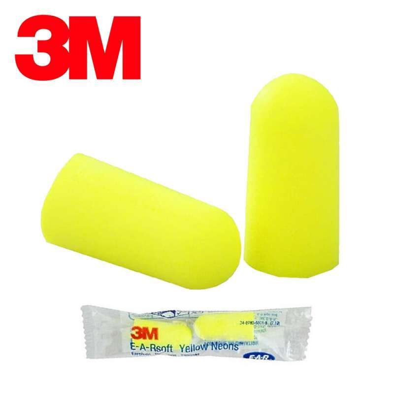 3M 312-1250 E-A-Rsoft Yellow Neons Uncorded Foam Earplugs/ Earplug NRR ...
