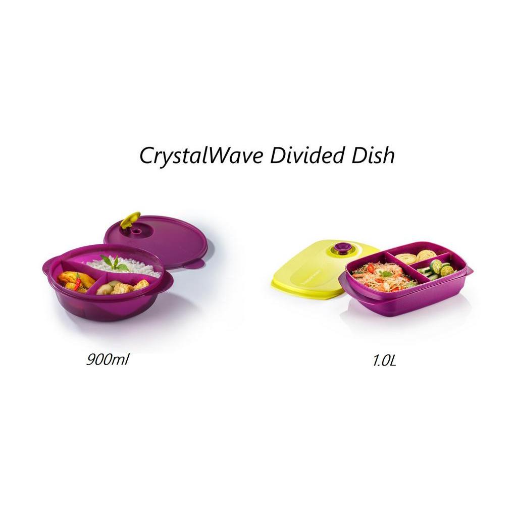 Tupperware Microwaveable Crystalwave Divided Dish (825ml or 1.0L ...