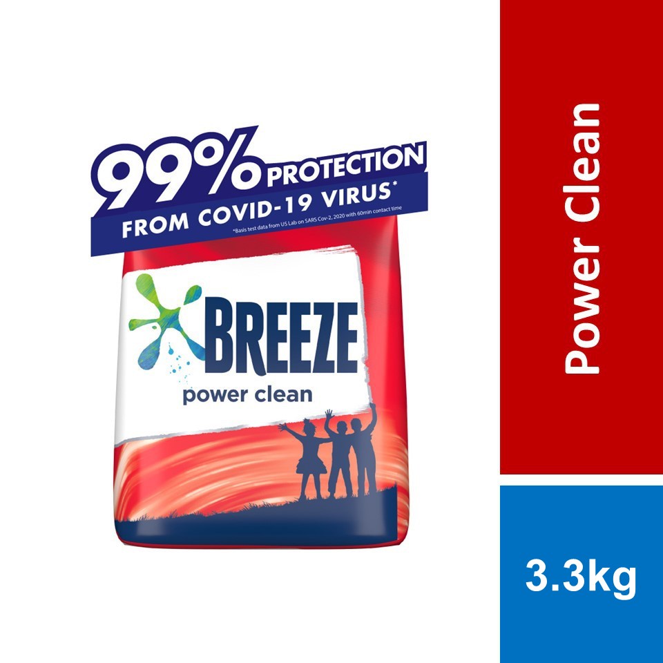 Breeze Detergent Powder Power Clean 3.3kg | Shopee Malaysia