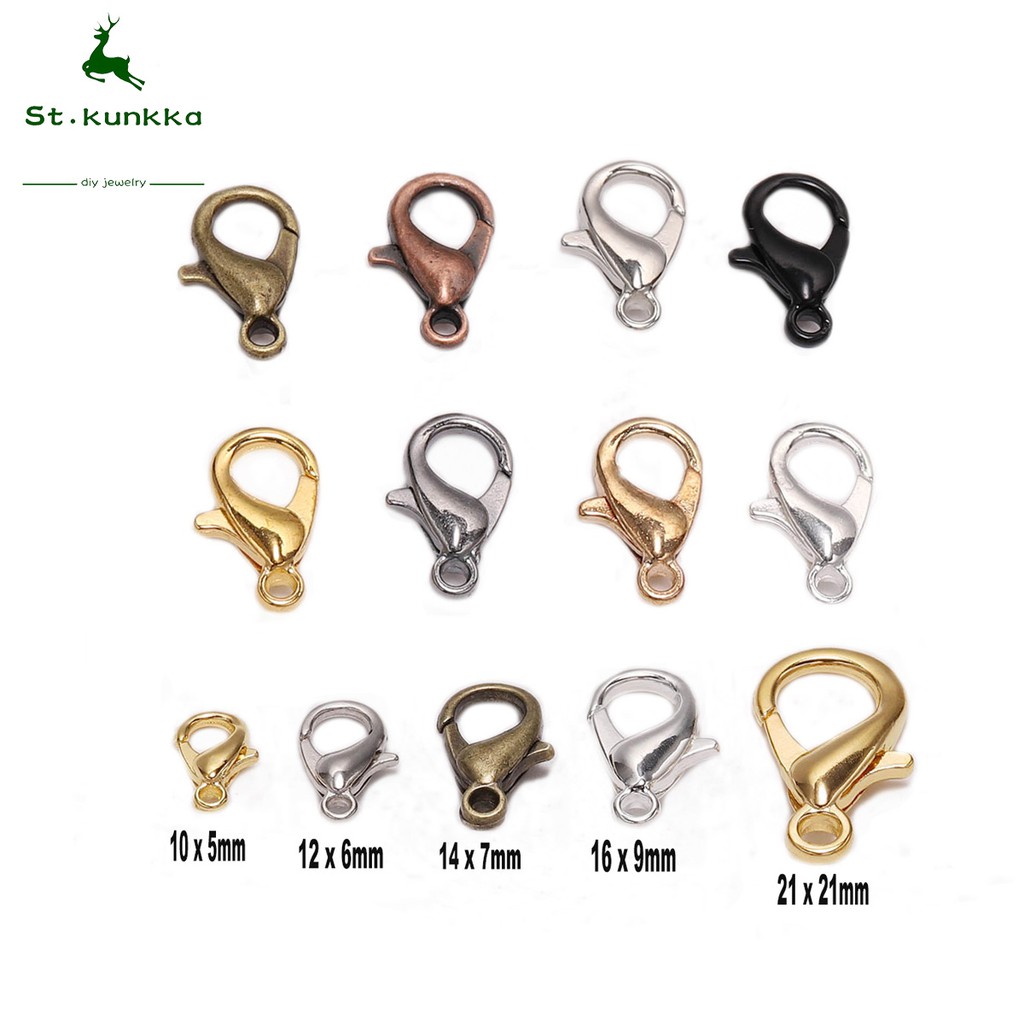 St.kunkka 50pcs/pack Lobster Clasp Hooks Necklace Hooks DIY Jewelry ...