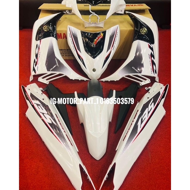 COVER SET LC 135 V2,V4,V5,V6,V7 ORIGINAL HLY RC WHITE 2022 | Shopee ...