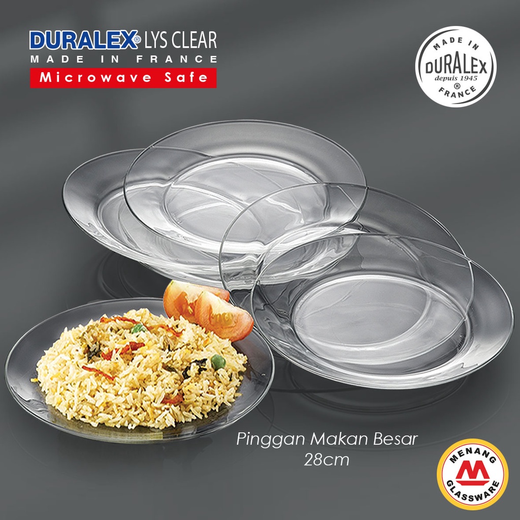 Duralex LYS Clear 1 Set (6 biji) Pinggan Makan Besar 28cm | Shopee Malaysia
