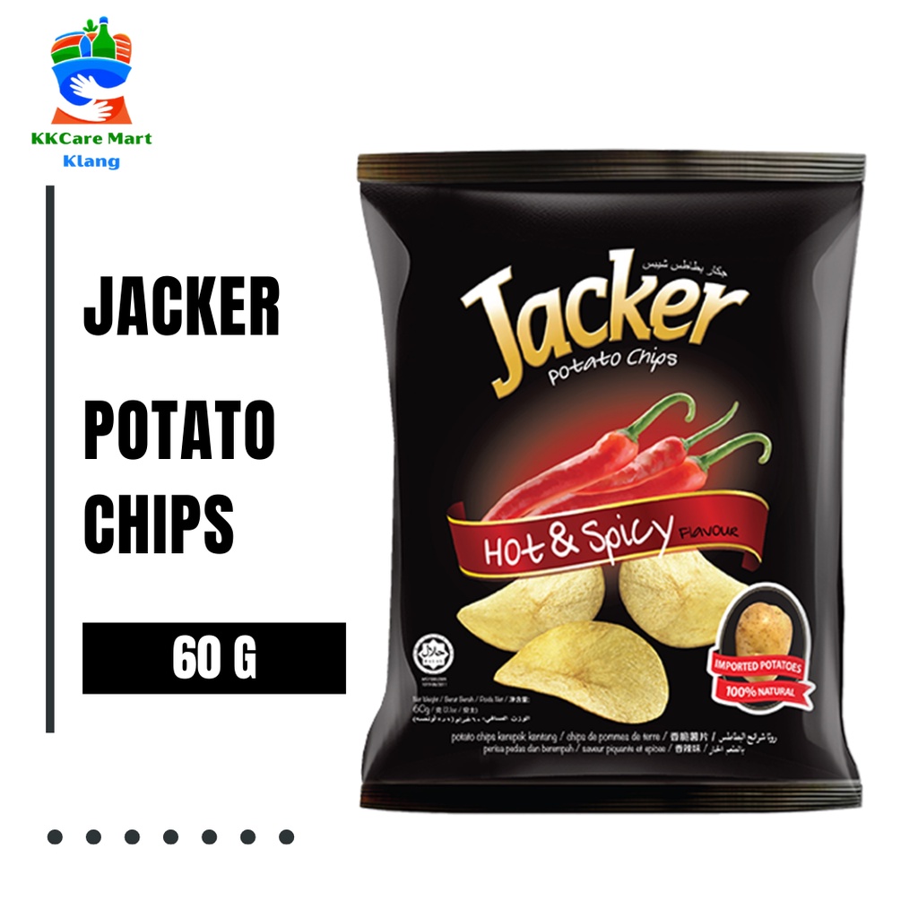 Jacker - Potato Chips Hot & Spicy Flavour 60g | Shopee Malaysia