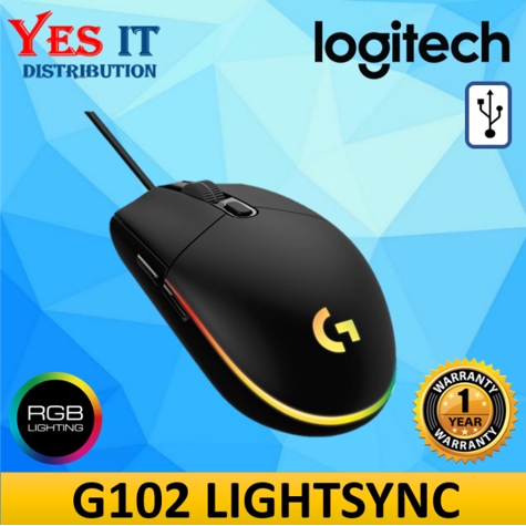 Logitech G102 LIGHTSYNC Gaming Mouse RGB 6 Buttons 8000 DPI Wired Mouse | Shopee Malaysia