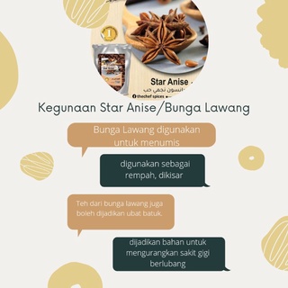 100% REMPAH BUNGA LAWANG PREMIUM 100g / ORIGINAL NATURAL STAR ANISE 4 ...