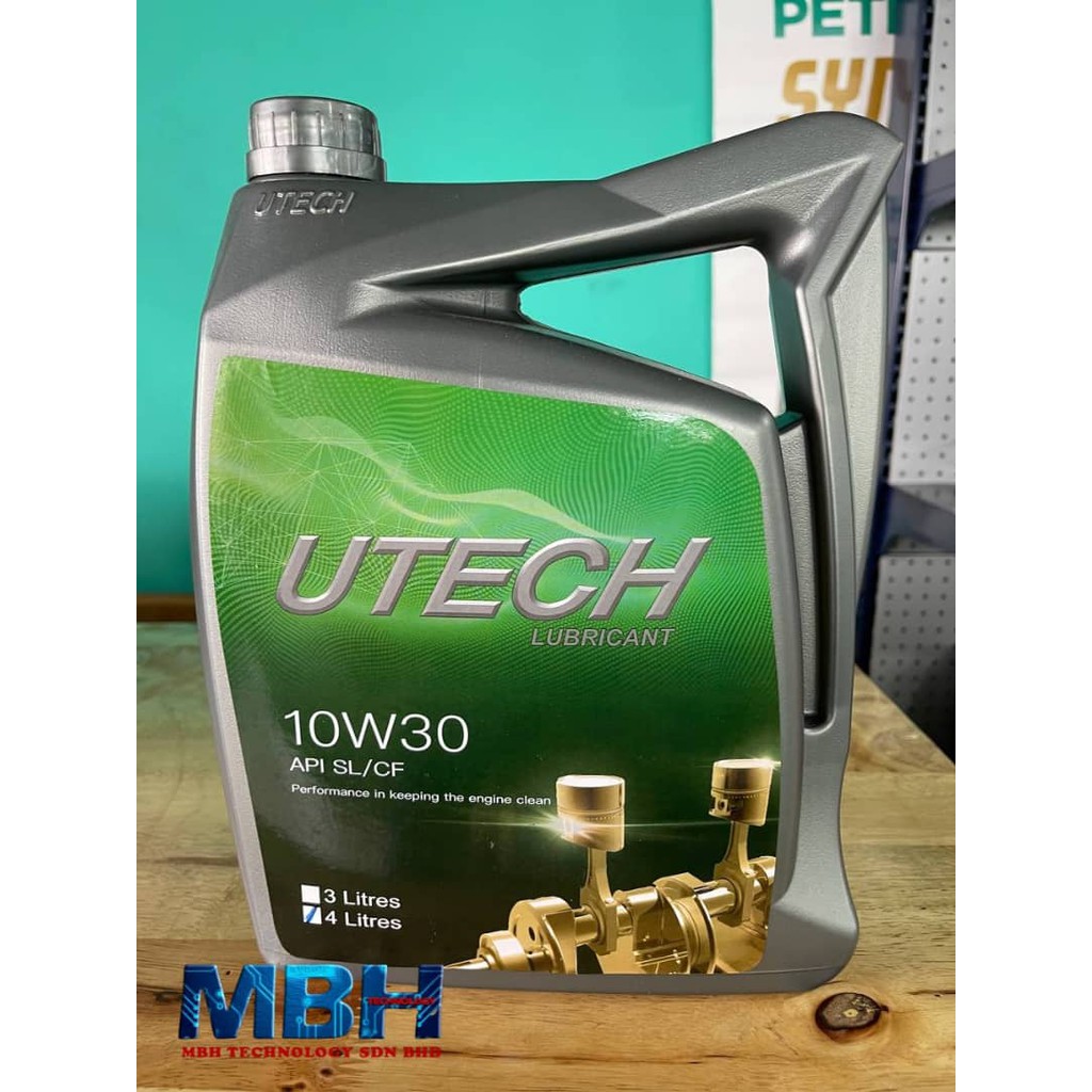 [Ready Stock] UTECH LUBRICANT 10W30 HEAVY DUTY ENGINE OIL API-SF/CF 4L ...