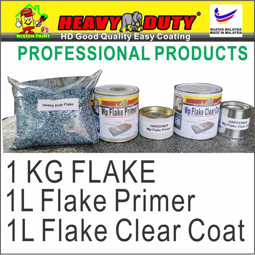 Full Set Epoxy Colour Flake Coating ( FREE TOOL /1KG FLAKE / 1L PRIMER ...