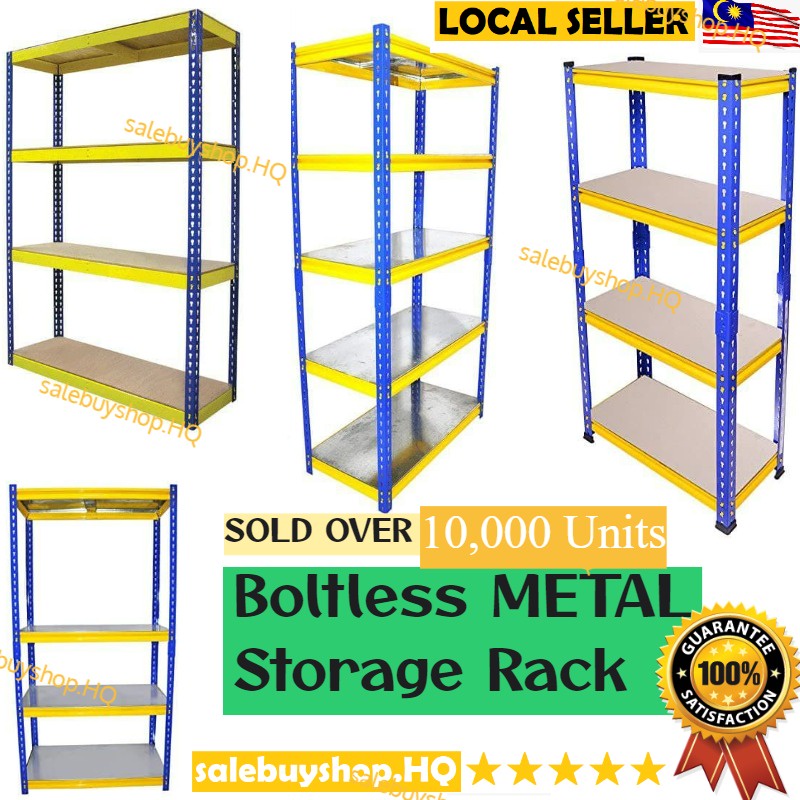 Rak Besi Serbaguna 4 Tingkat 4 Tier Multipurpose Boltless Heavy Duty ...