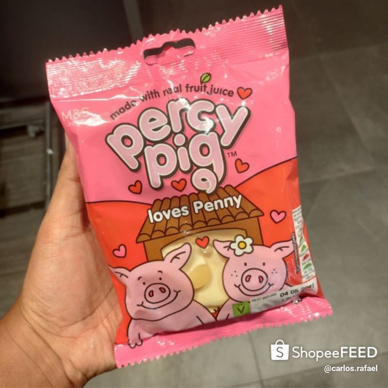 M&S Marks and Spencer Percy Pig Halal Plant Based Vegan Gluten Free Gummies-Phizzy Pig Tails/And ...