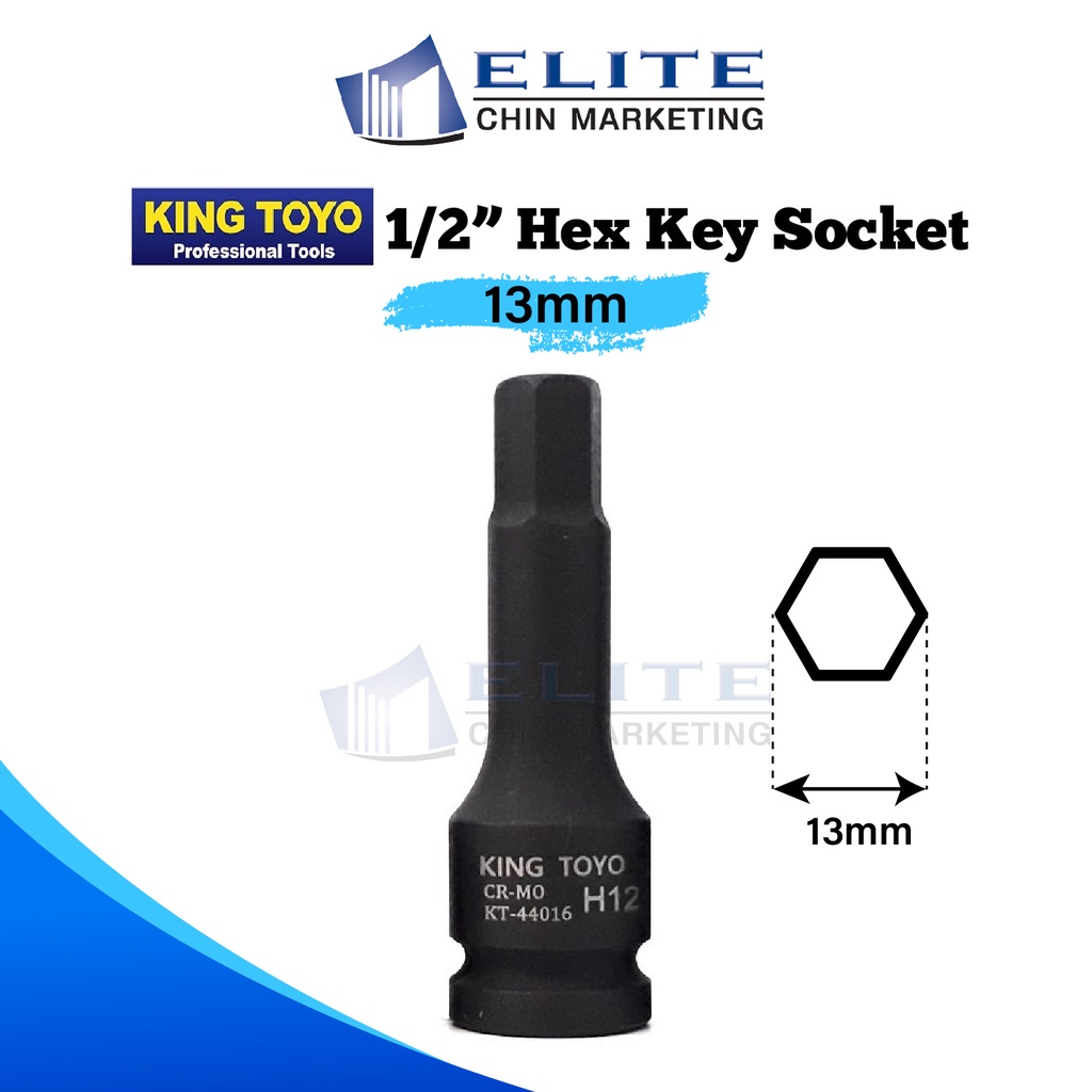13mm x 1/2" Hex Bit Socket/ Hex Key Socket/ Allen Key Bit Socket/ Hex ...