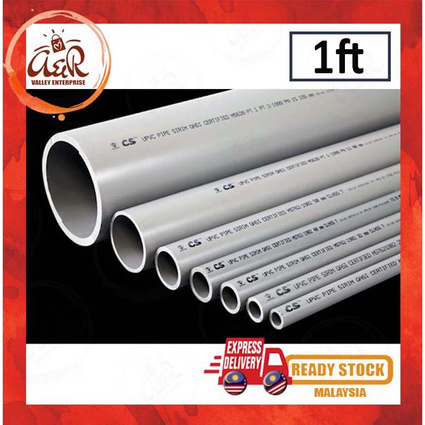 1ft PVC Pipe Class O/D/6/7 (15/20/25/32/40mm) 🔥 READY STOCK IN MALAYSIA ...