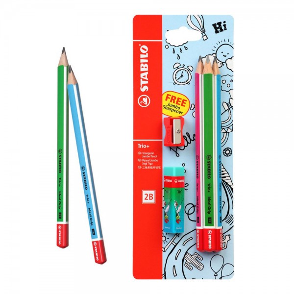 Stabilo Trio + Jumbo 2B Pencil Set | Shopee Malaysia