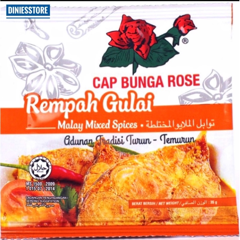 Rempah Gulai dan Rempah Masak Cap Bunga Rose Rempah Kari Gulai Nasi ...