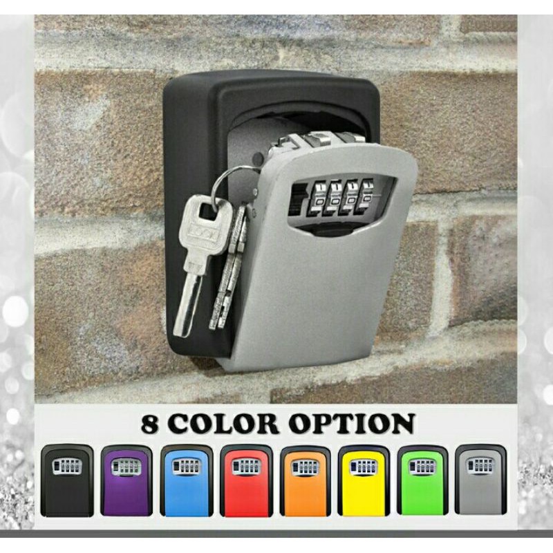 4 digit combination wall mount key storage security lock box homestay ...