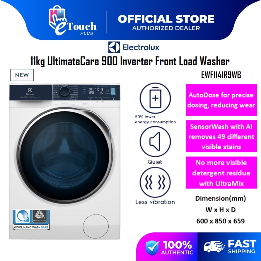Electrolux 11Kg Ultimatecare 900 Front Load Inverter Washer With Wifi ...