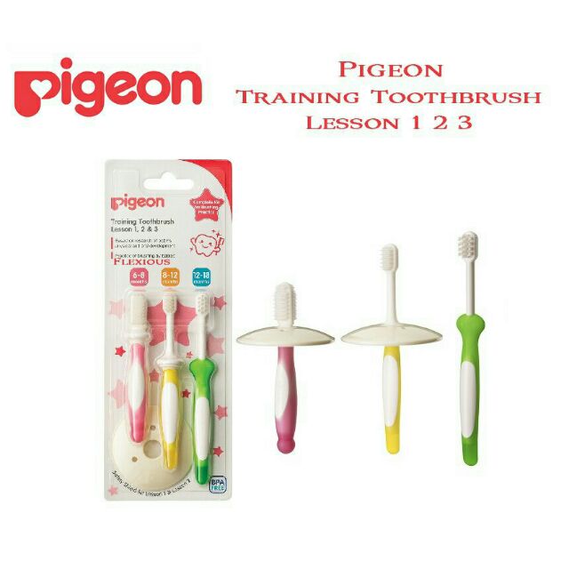 PIGEON Baby Training Toothbrush (Complete kit) | Shopee Malaysia