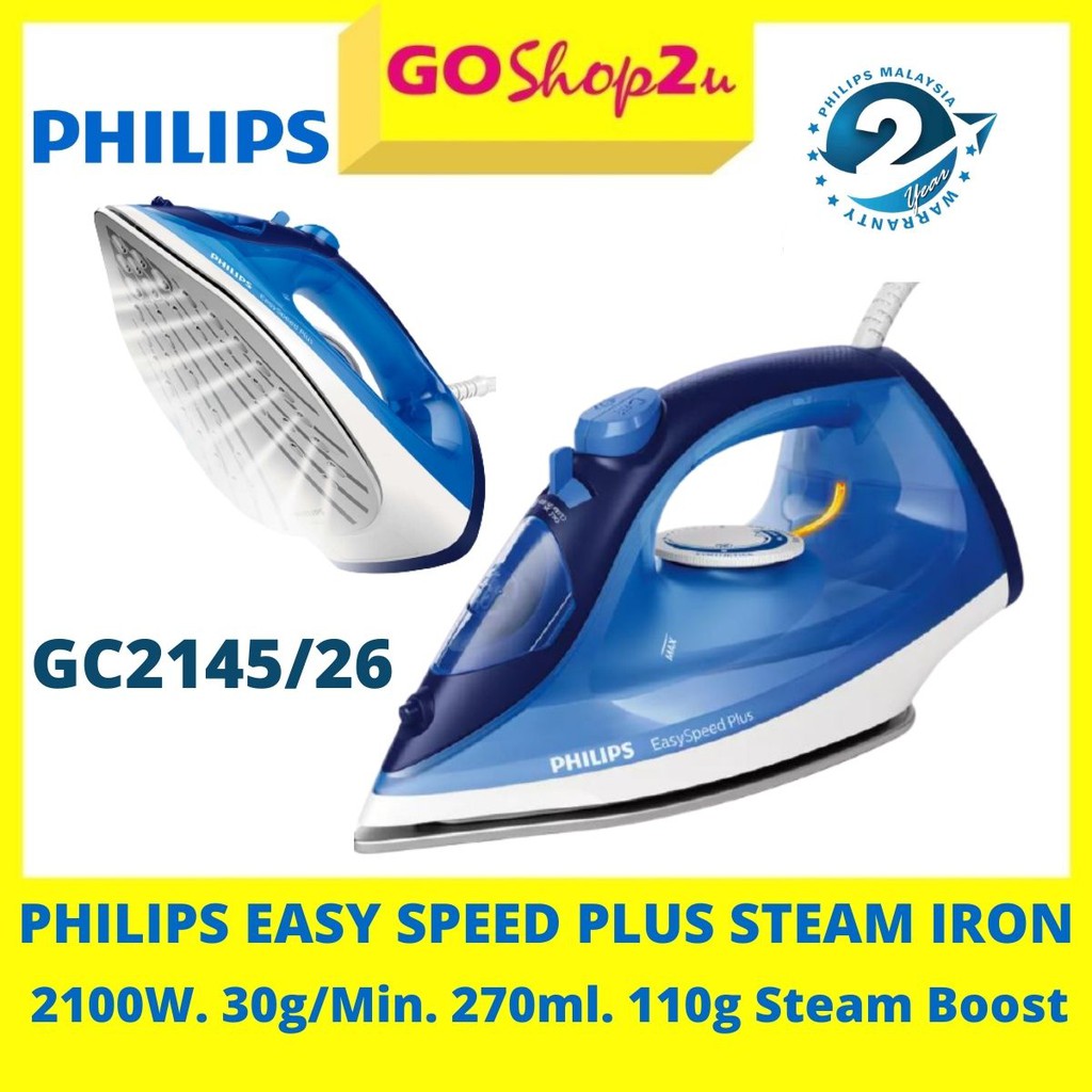 Philips EasySpeed Plus 2100W Steam Iron GC2145 (GC2145/26) Steam Iron ...