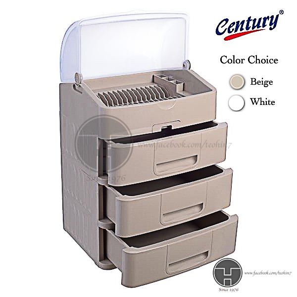 [TeoHin] CENTURY Dish Drainer with Drawer ( 3 Layer ) , Rack Pinggan ...