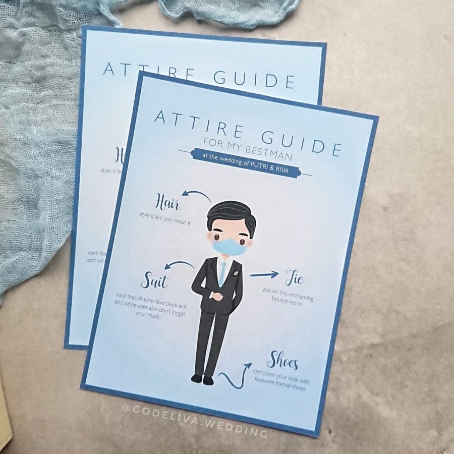 Attire guide/Manual card/bestman bridesmaid/wedding card | Shopee Malaysia