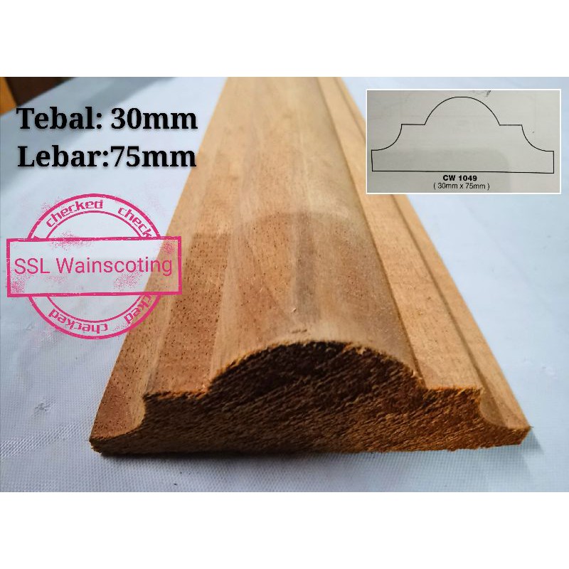 Wainscoting, Kayu Nyatoh, Chair Rail. Border（1049） | Shopee Malaysia