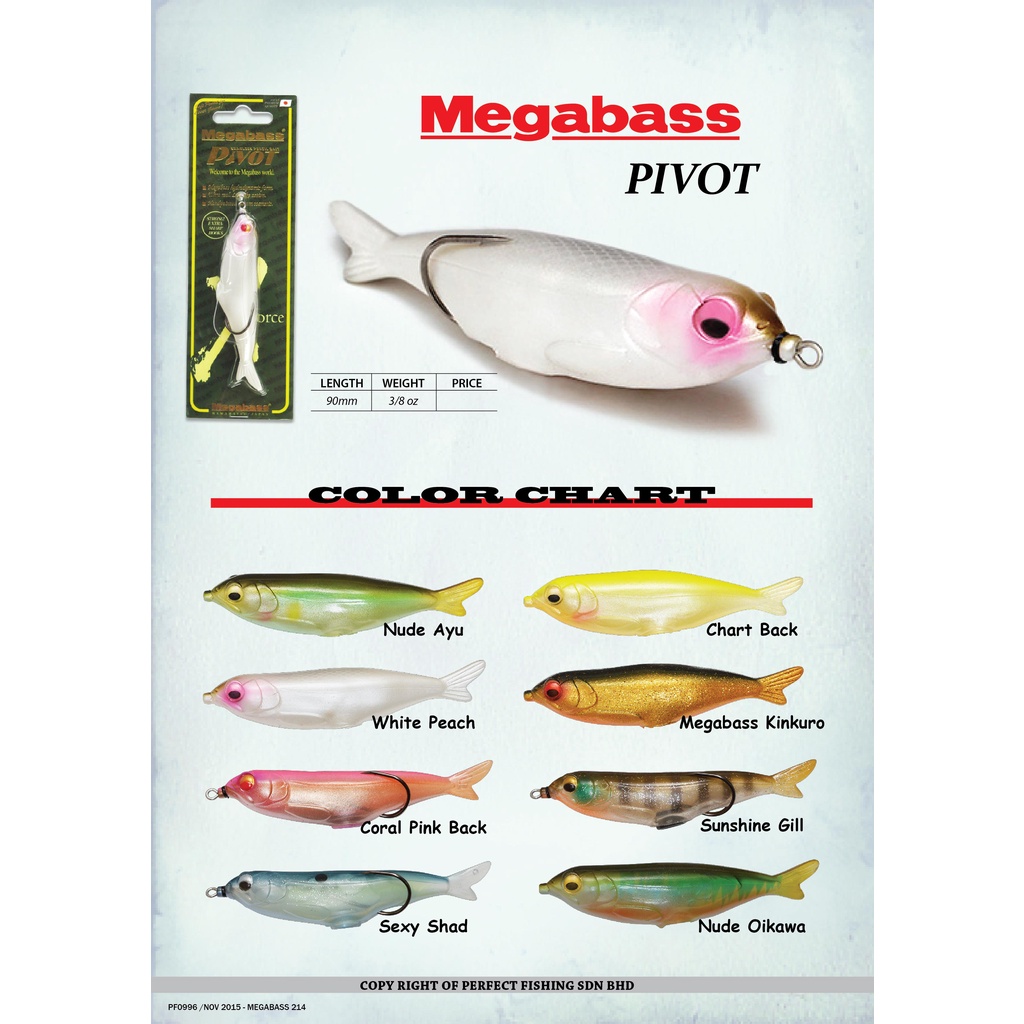 MEGABASS fishing lure PIVOT FLOATING HOLLOW BODY PENCIL BAIT | Shopee ...