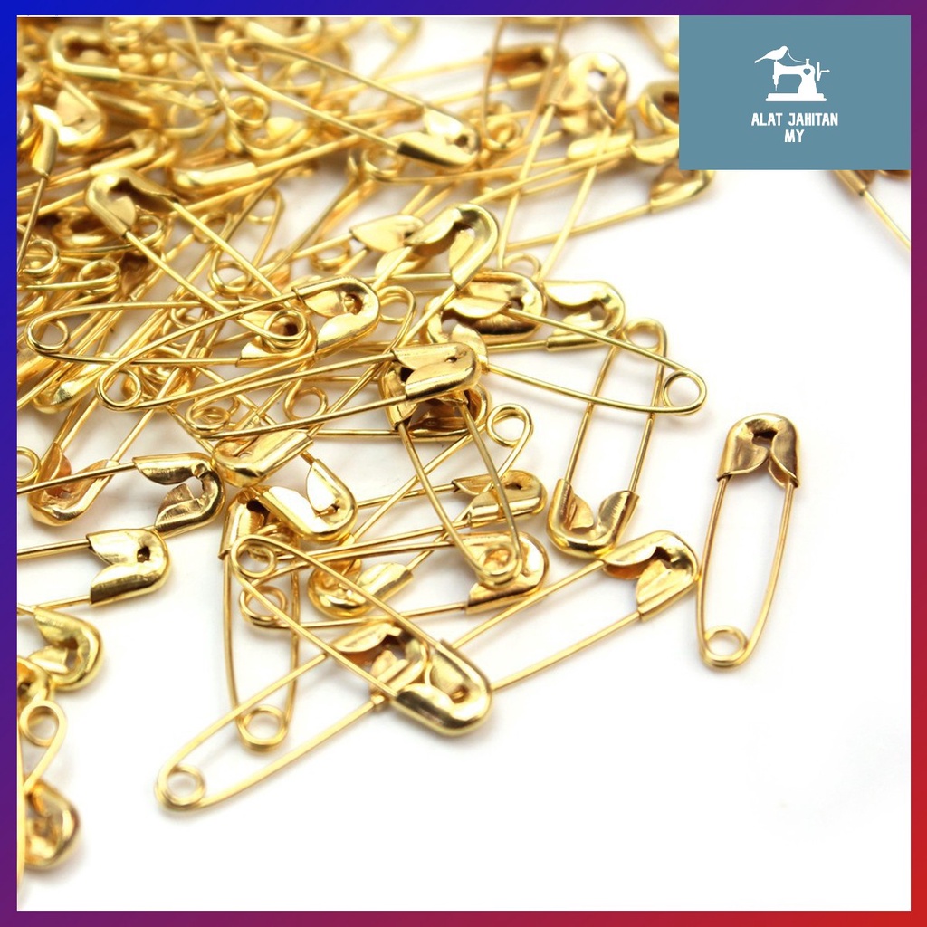 Golden Safety Pin / Secure Pin (50pcs/100pcs) 2cm | Pin Baju Emas / Pin ...