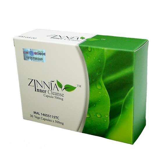 Zinnia Inner Cleanse 30 kapsul Original CUCI USUS (BIG BOX 30 CAPSULES ...
