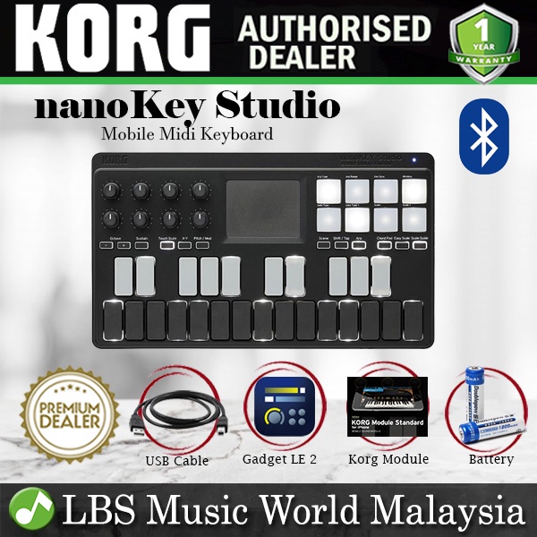 Korg nanoKEY Studio Midi Controller Mobile Midi Keyboard ( Nano Key / Nanokey-Studio) | Shopee ...
