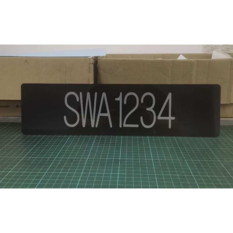 NUMBER PLATE KERETA 2D (TULISAN DALAM) GLC FONT TINGGI (7CM) | Shopee ...
