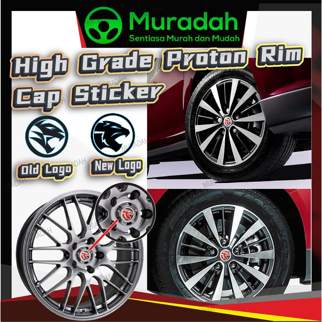 [ReadyStock]High Grade Proton Rim Cap Sticker Reflective Wira X70 IRIZ ...