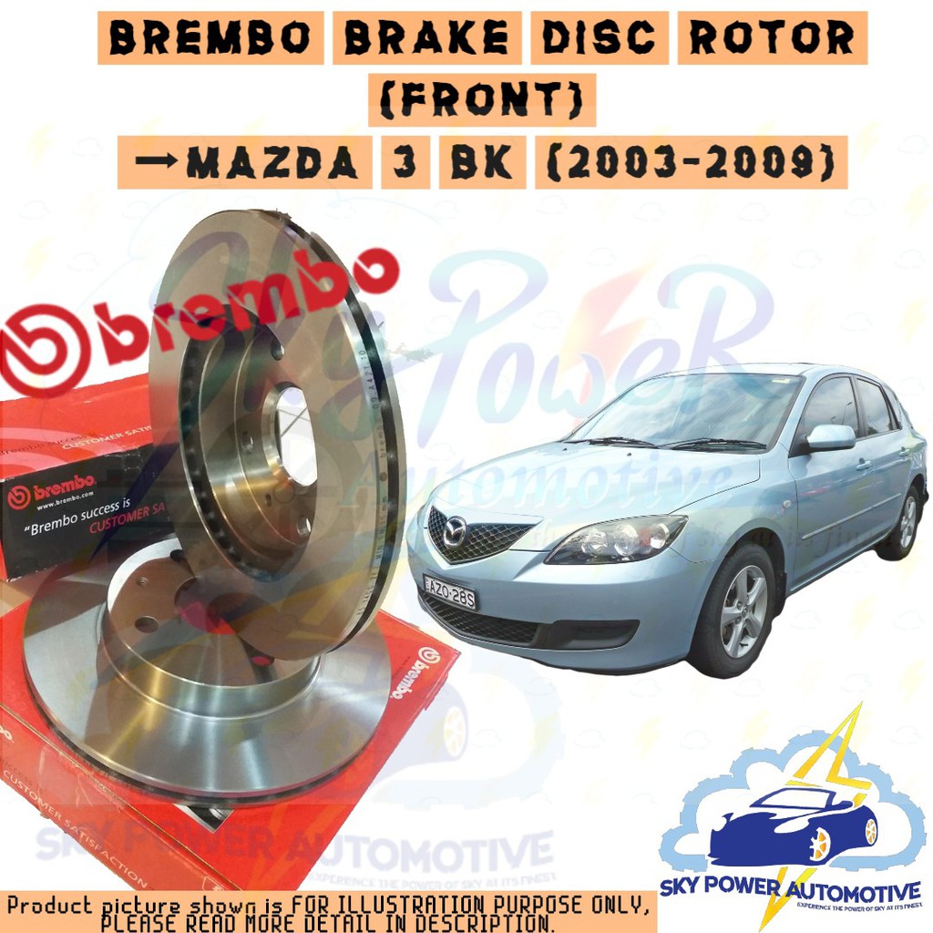 BREMBO MAZDA 3 BK BRAKE DISC ROTOR (FRONT) | Shopee Malaysia