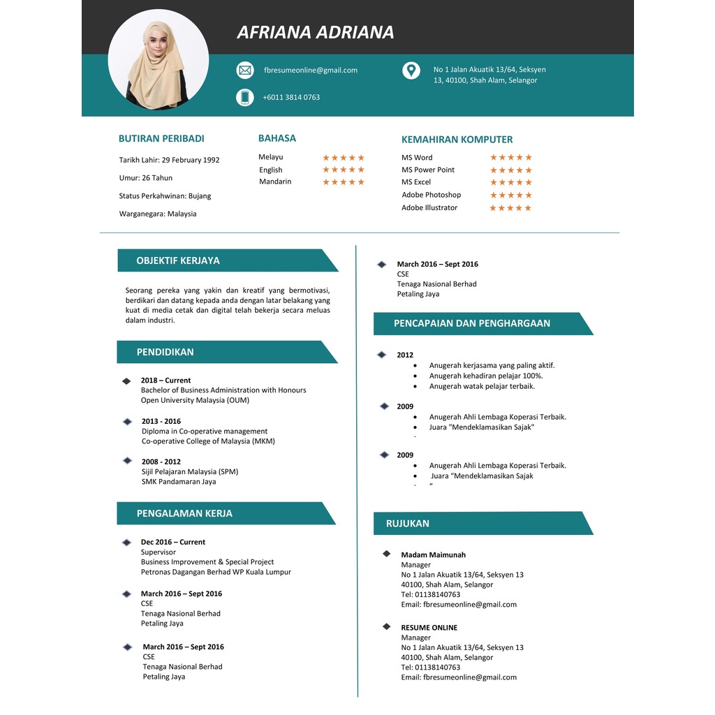 [Malay] 20 Sets Professional Resume/CV Templates 🔥 Edit Dalam Microsoft ...