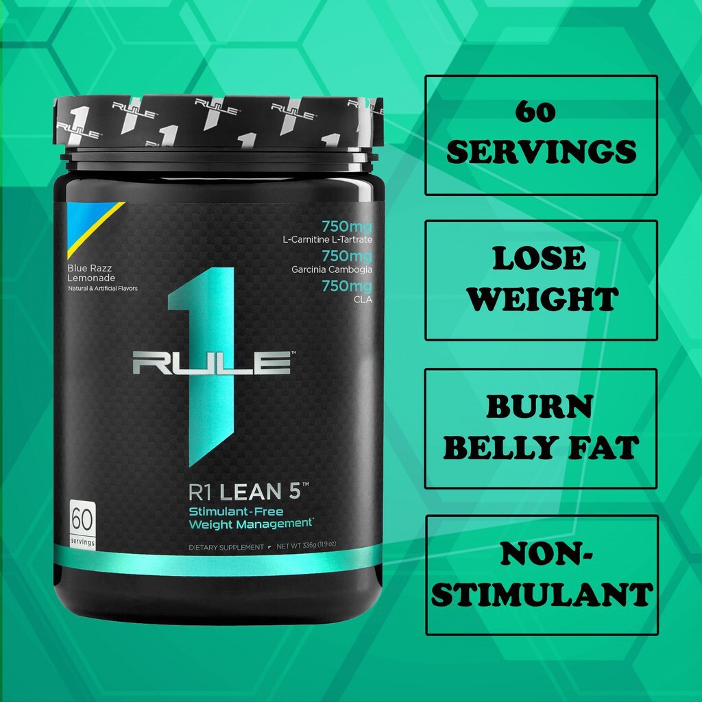 Rule 1 R1 Lean 5 (60 Servings) - Fat Burner, Weight Lost, Six Pack ...