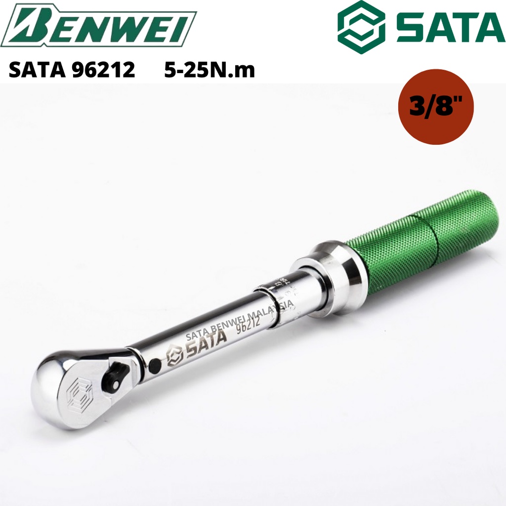 (ND) SATA 3/8" DR. ADJUSTABLE TORQUE WRENCH / SATA 96212 5-25N.M ...