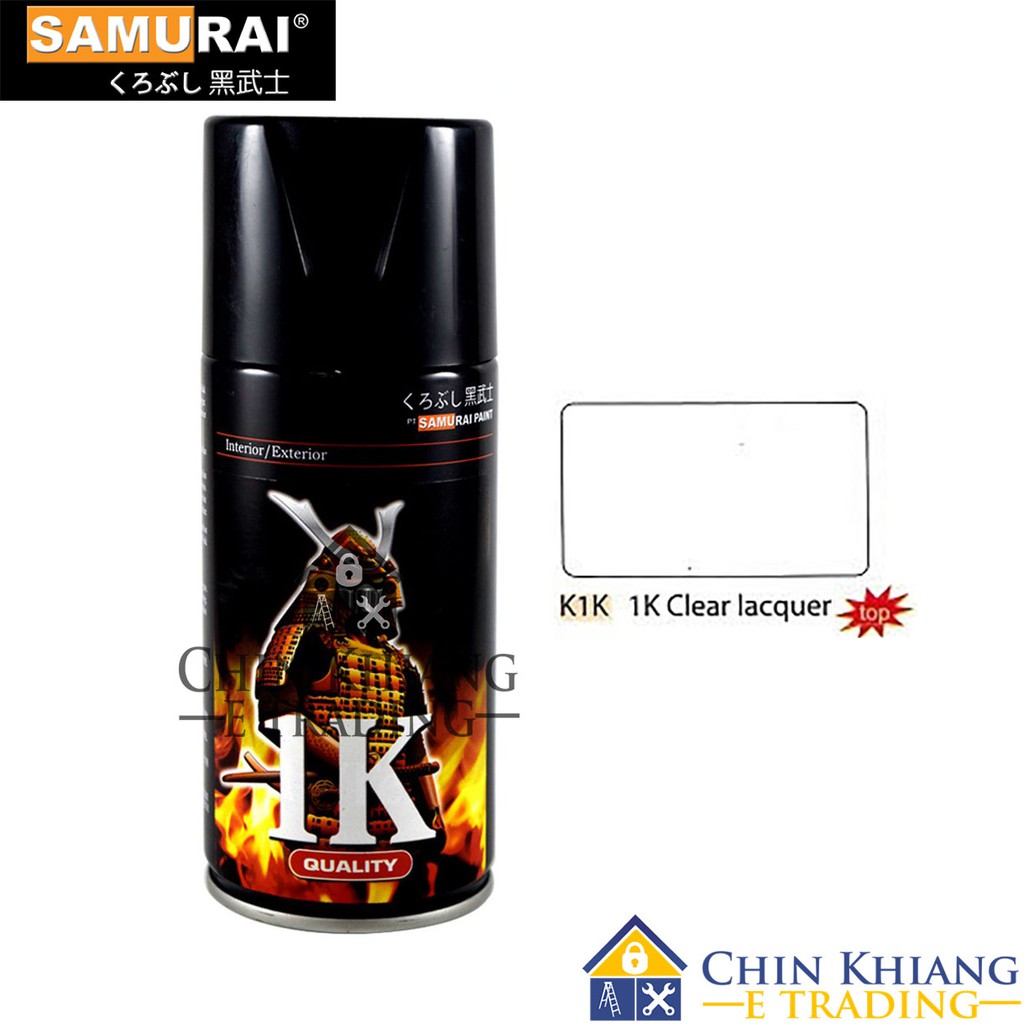 Samurai K1K 1K Clear Lacquer Spray Paint 300ml | Shopee Malaysia