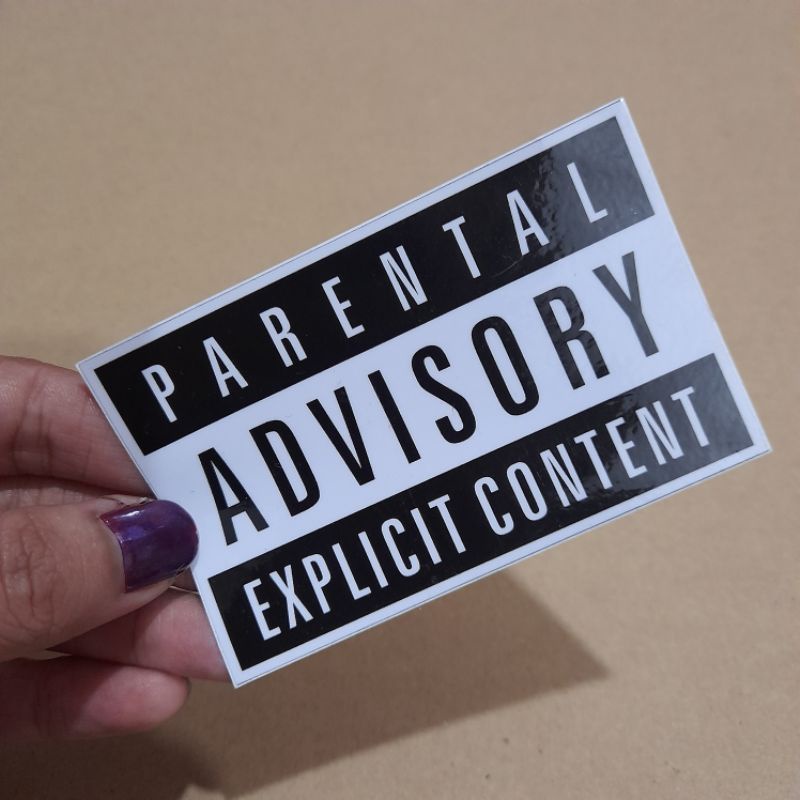 Parental Advisory Explicit Content Sticker Kereta Waterproof | Shopee ...