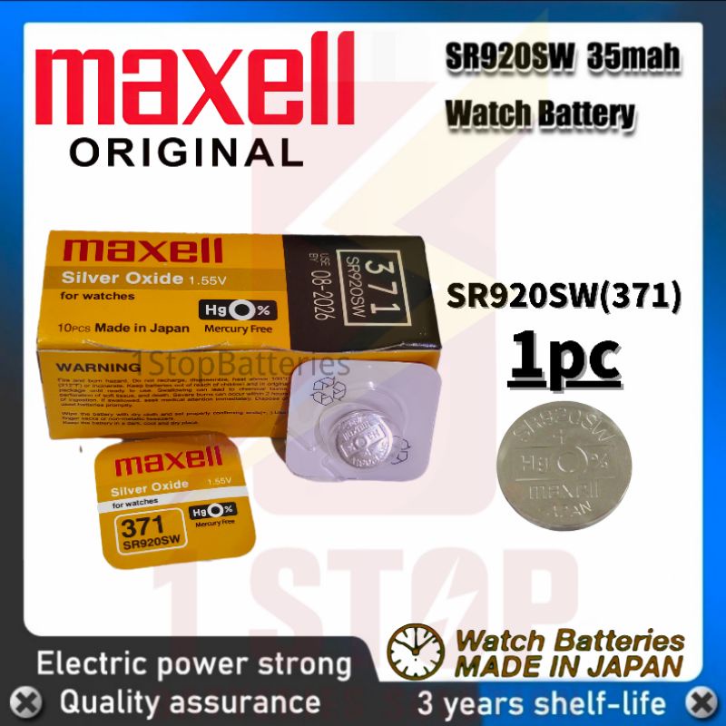 [GENUINE] Maxell SR626SW(377)/SR621SW(364)/SR920SW(371)Micro Silver ...