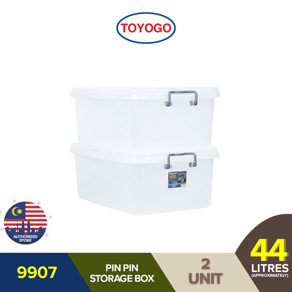 TOYOGO Storage Box with Lid 9907 (41L) [2/6 units] | Shopee Malaysia