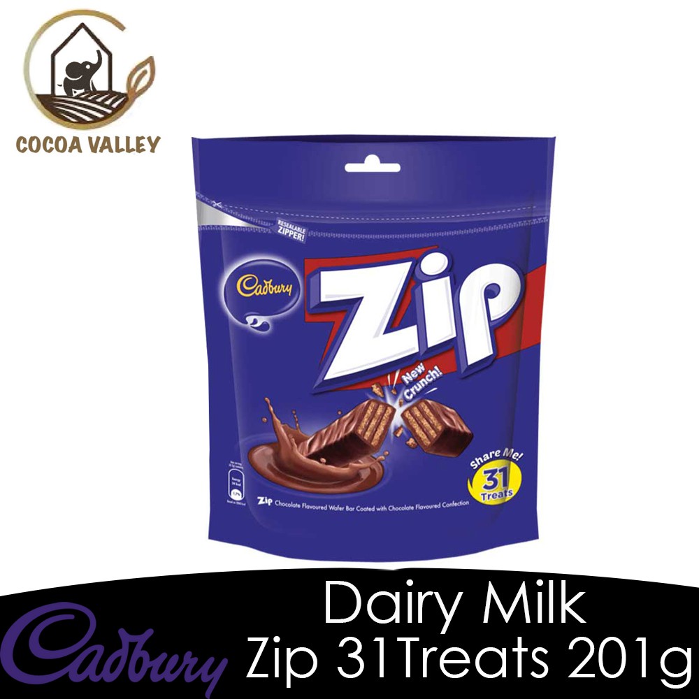 Cadbury Zip Sharebag Chocolate [20pcs/201g] | Shopee Malaysia