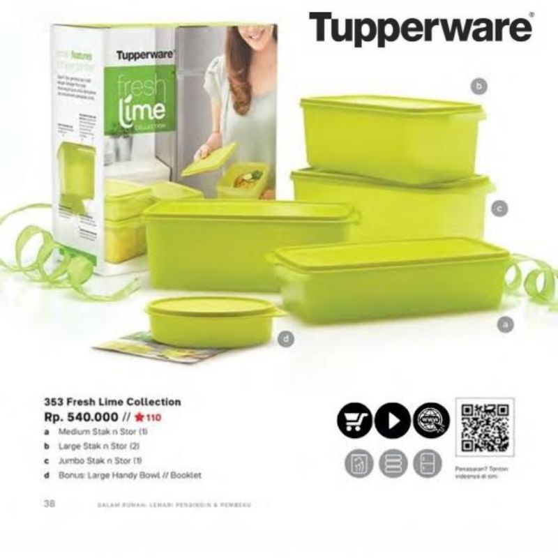 Tupperware Fresh Lime Collection Set (5 Pcs) // Food Containers Store ...