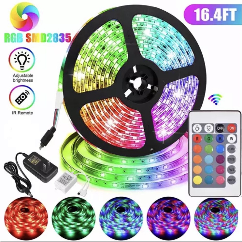 Ip65 Waterproof Multi-Color Led Strip 5 Meters 300 LEDs + 12V 24 Key ...
