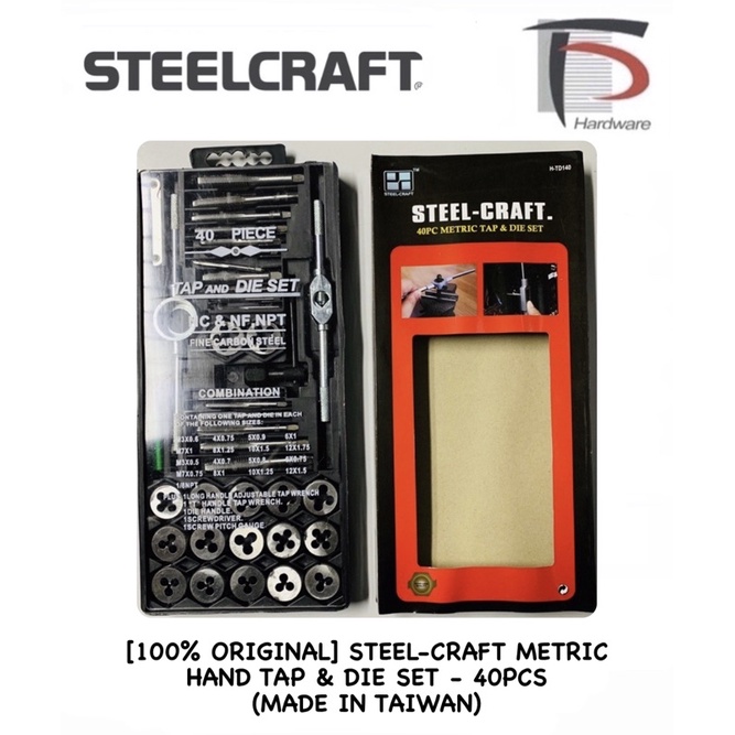 [100% ORIGINAL] STEEL-CRAFT METRIC HAND TAP & DIE SET - 40PCS (MADE IN TAIWAN) SKC GRADE ...