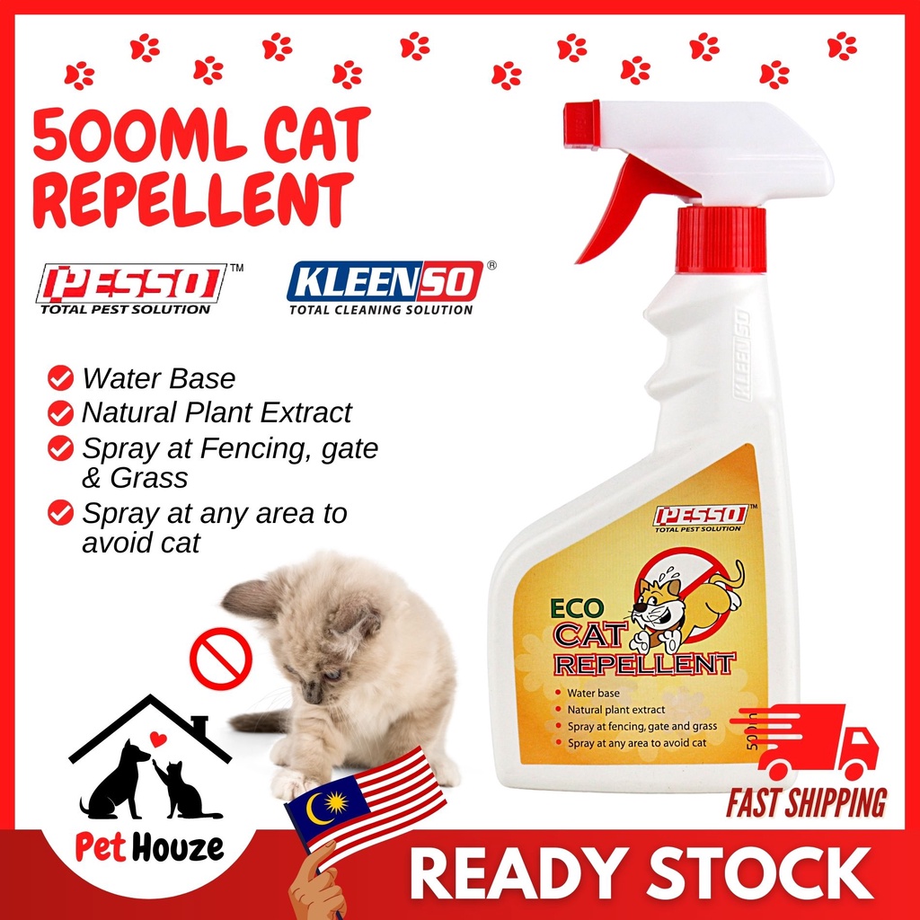 500ml KLEENSO PESSO Eco Cat Repellent Halau Kucing Spray Repel Cats 驱猫液 ...