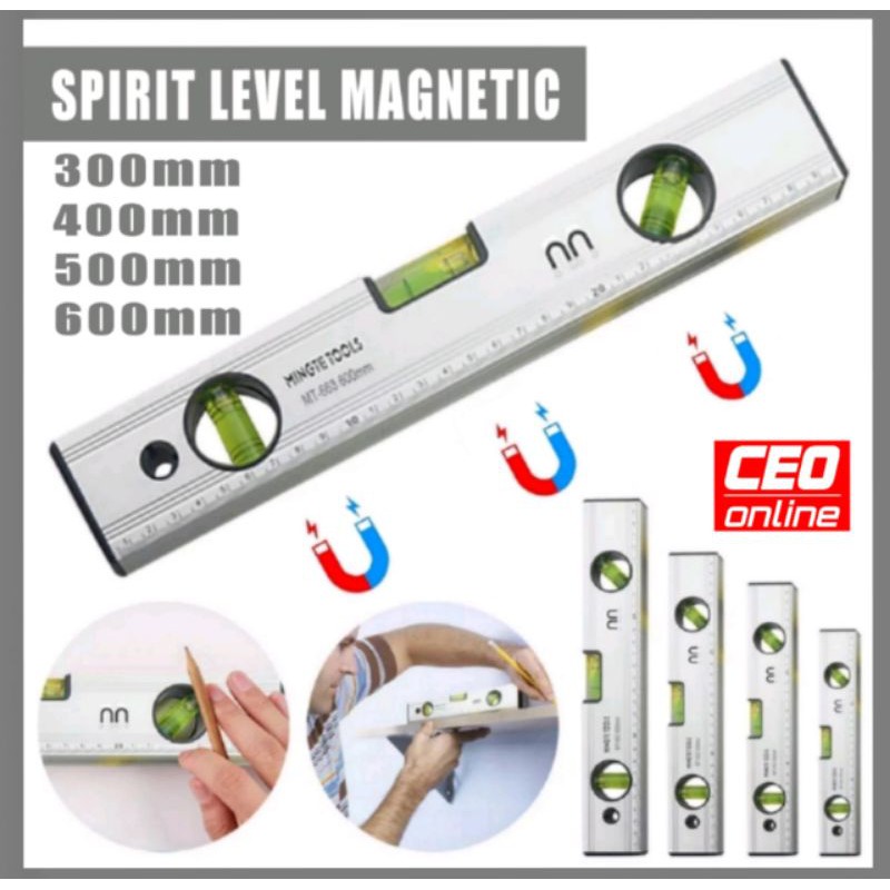 CEO 🇲🇾 Spirit Level Magnetic Level Ruler Measuring Aircond Tools Tiles ...
